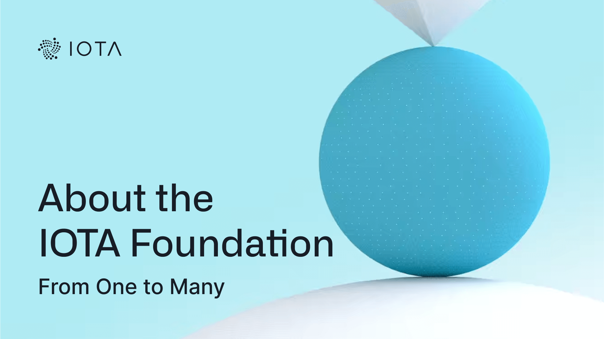 IOTA Foundation - About the IOTA Foundation | From One to Many